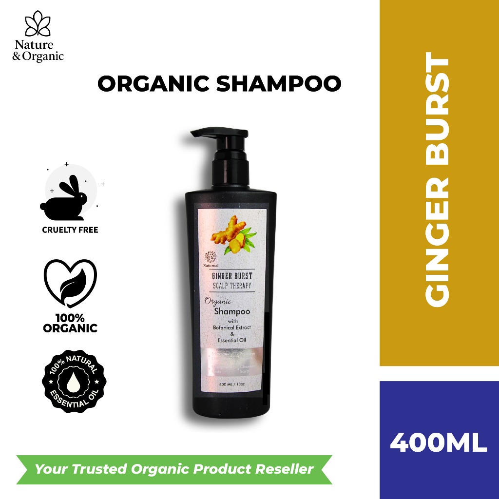 Ginger Scalp Therapy Shampoo 400ML by Natureal Organic - Anti-Dandruff ...