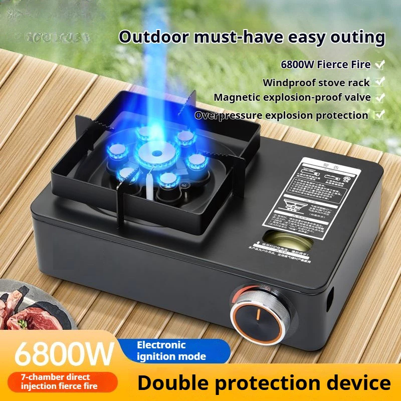 Outdoor cassette stove portable fire boiler barbecue grill fierce fire ...
