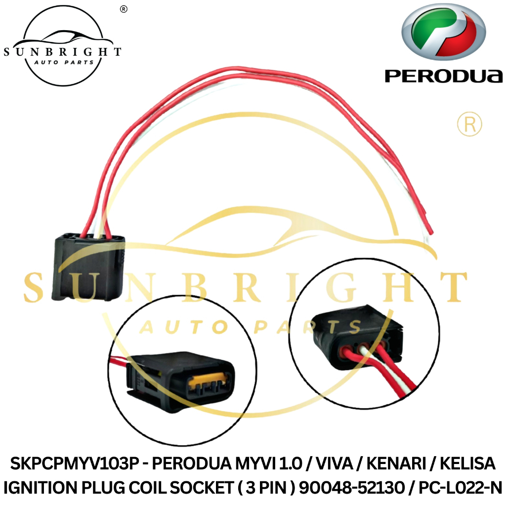 PERODUA MYVI 1.0 / VIVA / KENARI / KELISA IGNITION PLUG COIL SOCKET ( 3 ...