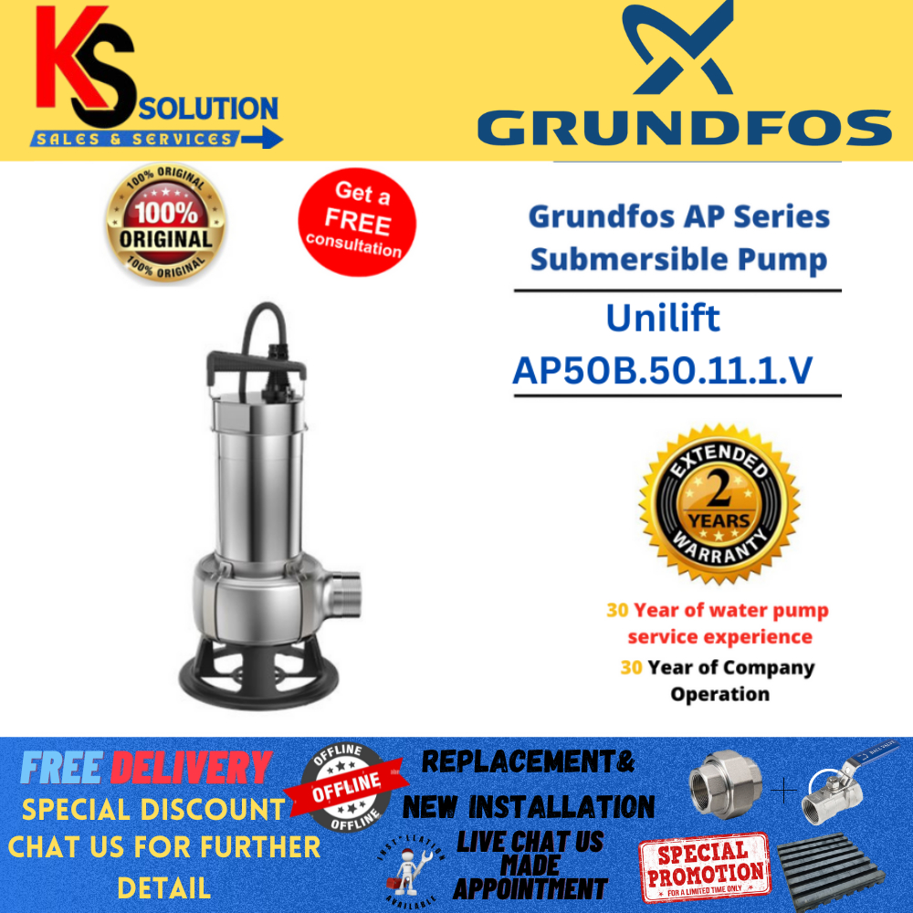 UNILIFT AP50B.50.11.1.V Manual Submersible Pump 2.3HP 2" 1750Watt ...