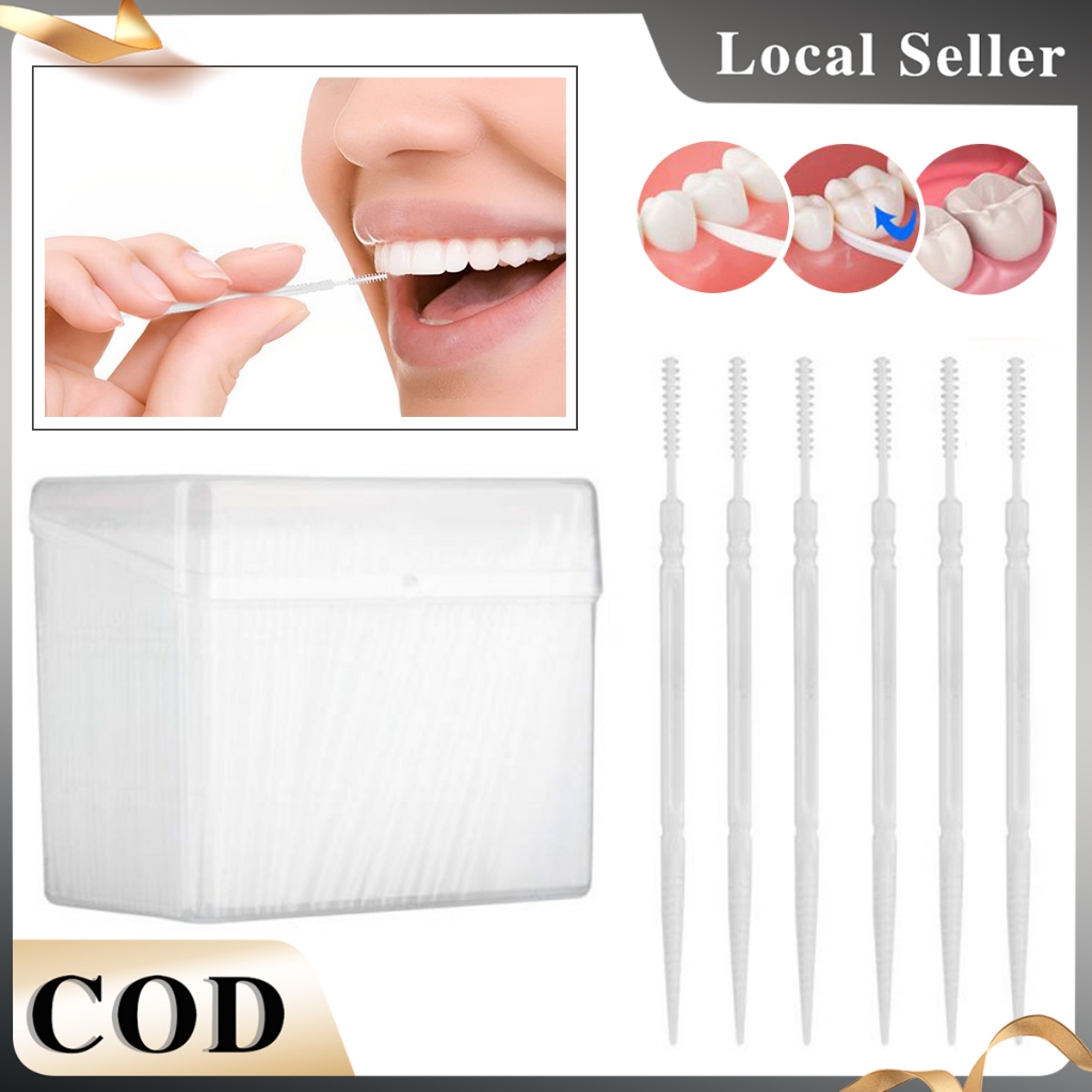 1100 Pcs Dental Cleaning Toothpick Interdental Brush Plastic Toothpicks ...
