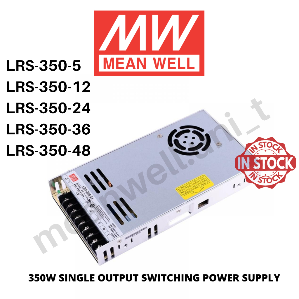 Mean Well LRS-350-24 (350W 24V 14.6A / LRS-350-5/LRS-350-12/LRS-350-36/LRS-350-48 ~ Original ...
