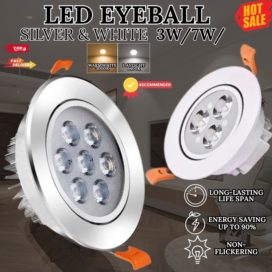 🔥HOT🔥 LED Recessed Eyeball 3W | 7W LED Spotlight Recessed Light ...