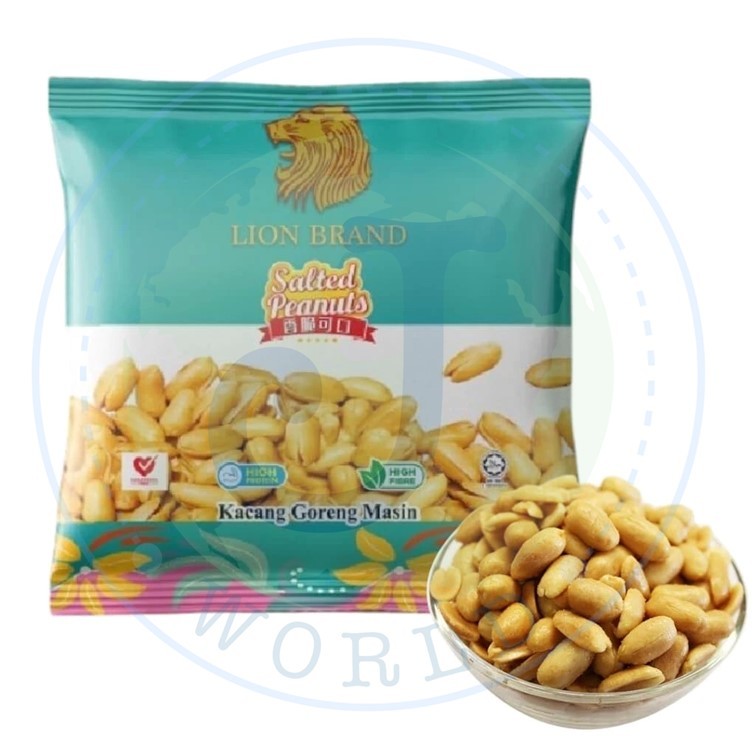 NGAN YIN (LION BRAND) SALTED PEANUT 500G HALAL KACANG MASIN | Shopee ...