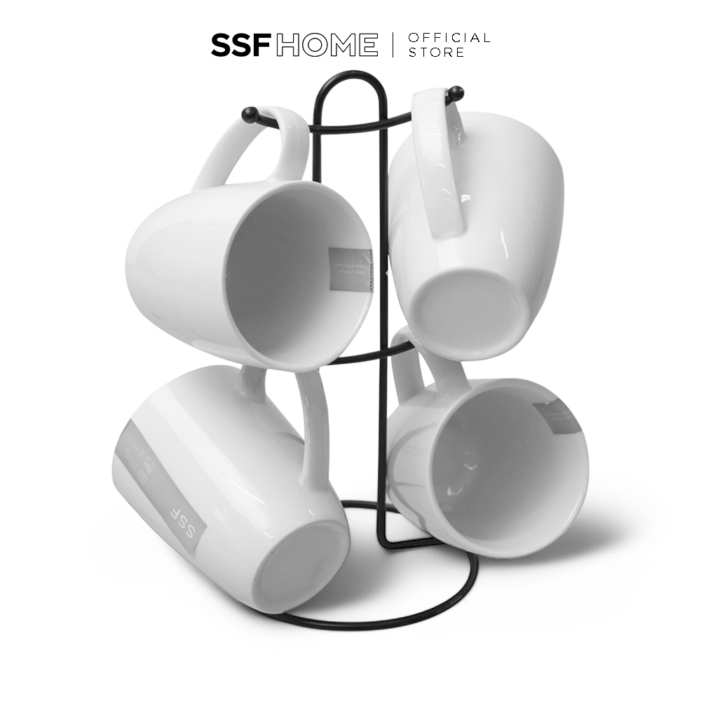SSFHOME - 4 Pcs Mug Set with Rack | Shopee Malaysia
