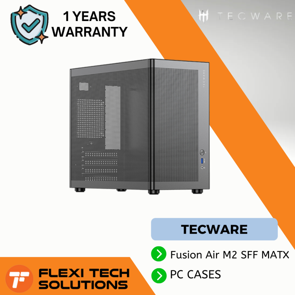 Flexi tech Tecware Fusion Air M2 SFF MATX Case - Black | Shopee Malaysia