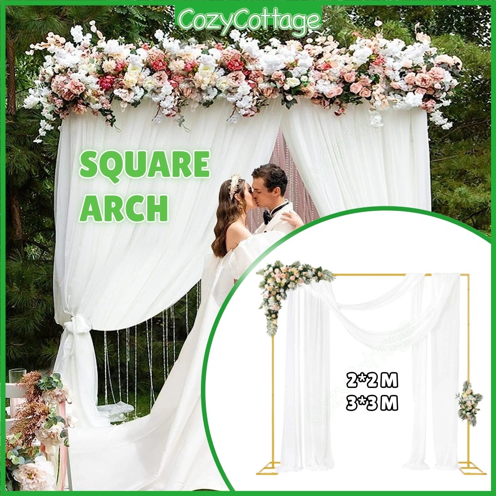 2M/3M Metal Arch Stand Wedding Square Wedding Decorstions Arch Stand ...