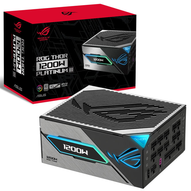 # ASUS ROG Thor 1200W Platinum III - 80+ Platinum ATX 3.1 (PCIe 5.1) Fully Modular PSU With ...