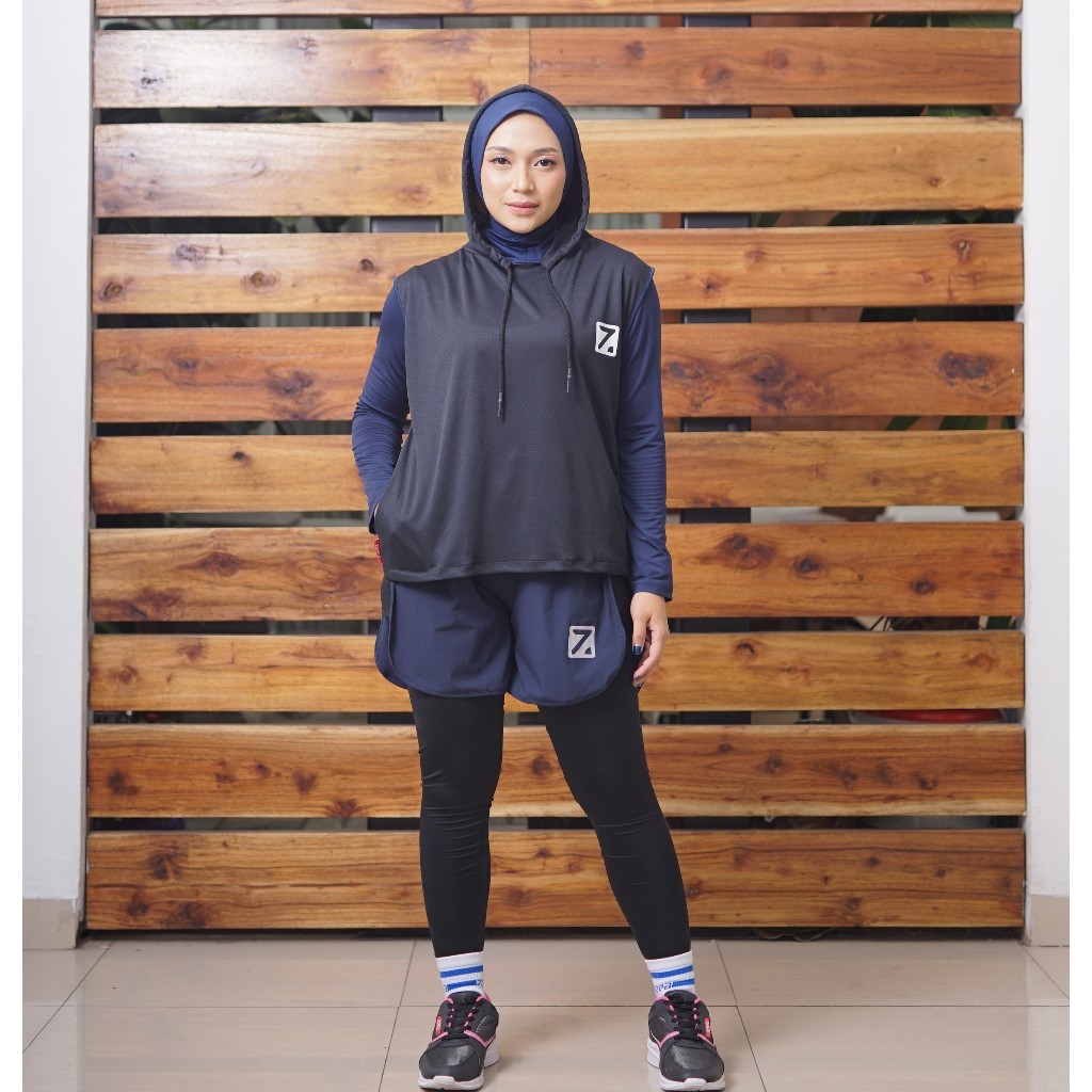 Zeea pakaian sukan wanita 3in1 outerwear tudung hoodie Hayfa P Alina ...
