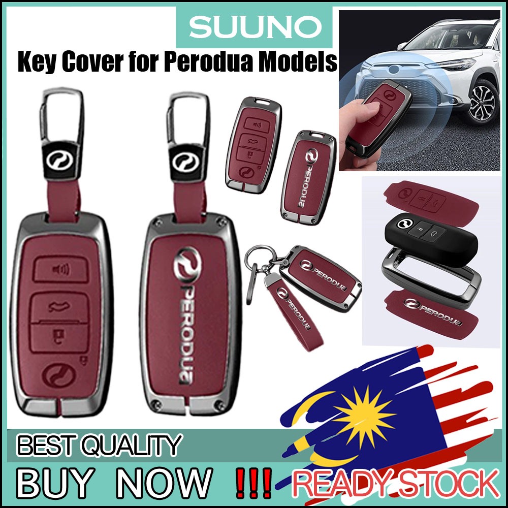 Car Key Protection Key Cover Leather Car Key Case Cover Perodua Ativa ...