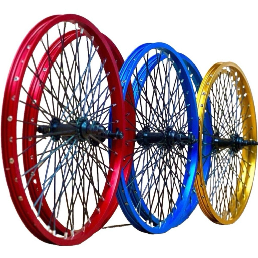 Rim 20" Alloy Chrome Color Wheelset for DISC BRAKE Rim Basikal (1 set ...