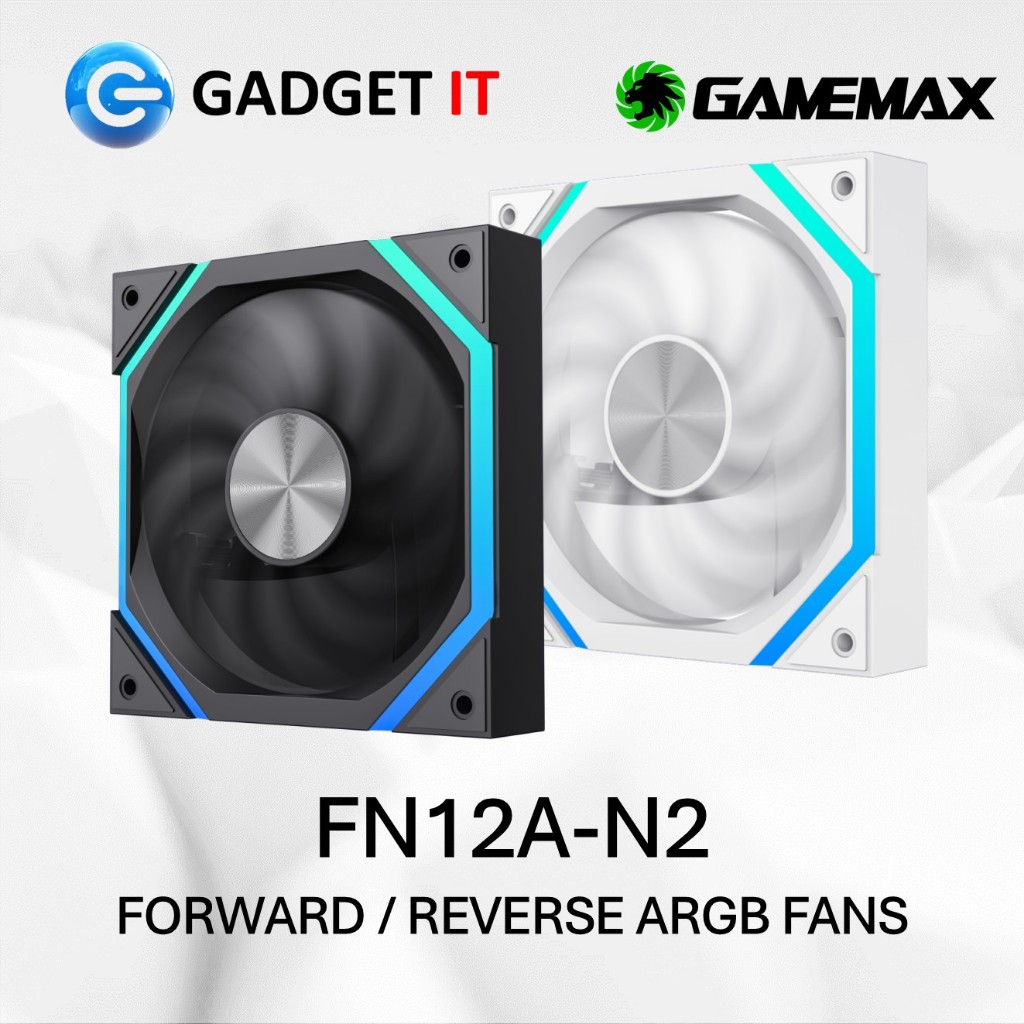 GAMEMAX FN12A-N2 ARGB 120MM HIGH-AIRFLOW PC CASING FANS | PWM | FORWARD ...