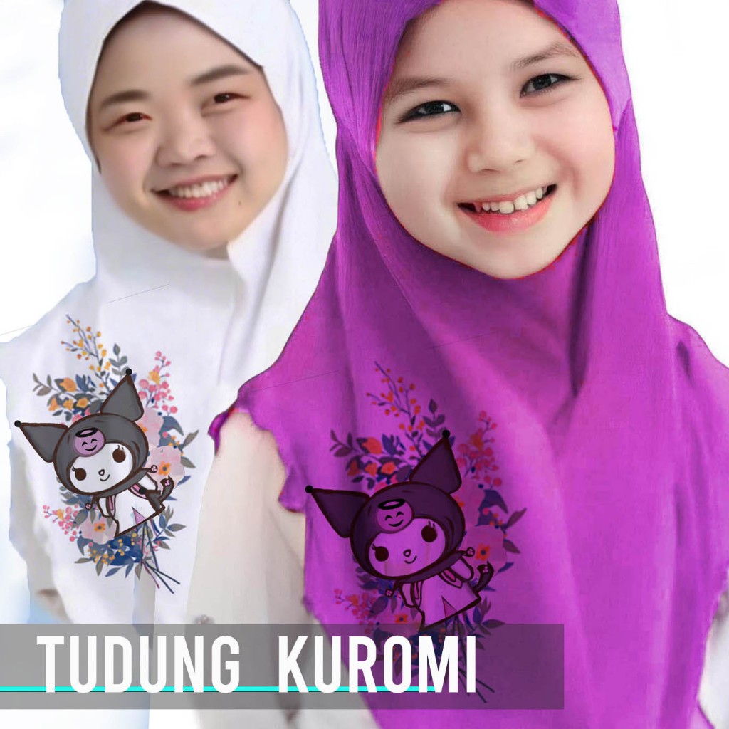 Tudung Kuromi Hijab Budak Tudung Kanak kanak Tudung Cartoon Comel Hijab ...