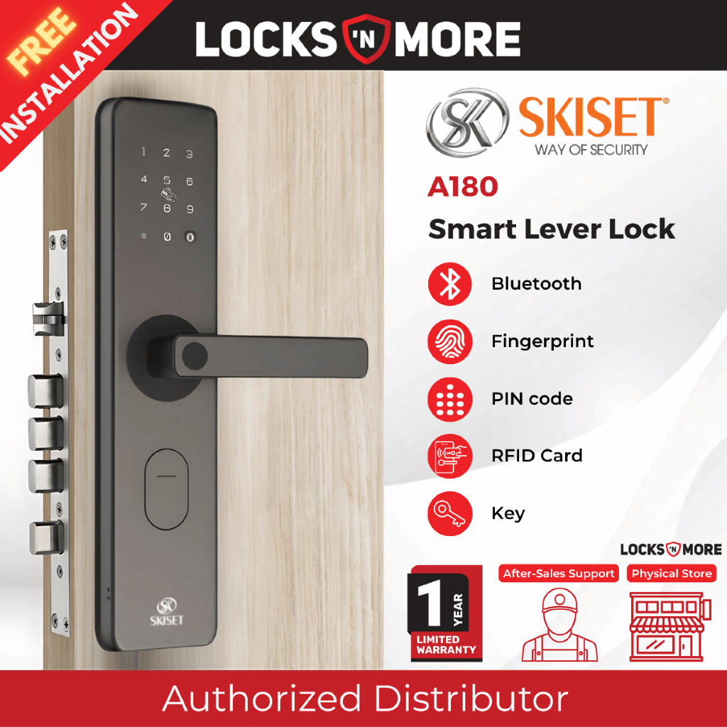 Skiset A180 Smart Lever Lock | Free Installation | 1 Year Warranty ...