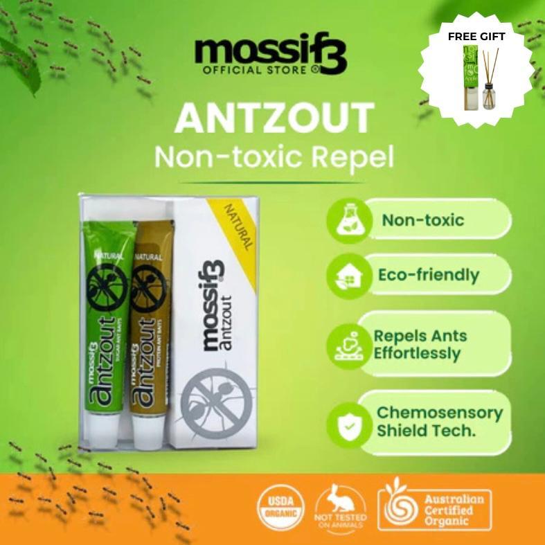(Non Toxic) Mossif3 Antzout Anti Ant Repellent 7ml Safe Natural Ants ...