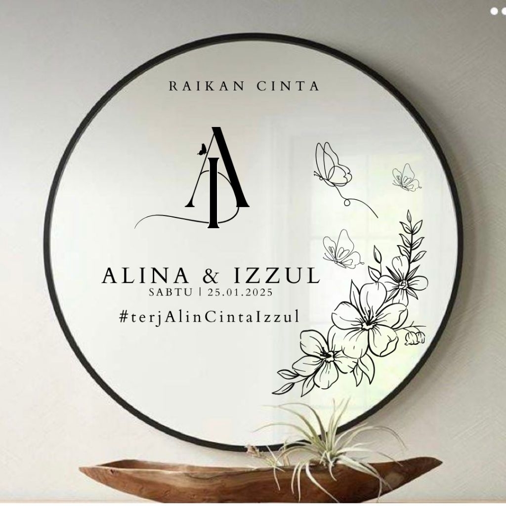 Sticker Welcome Board | Sticker Cermin Bulat | Custom sticker | Sticker ...