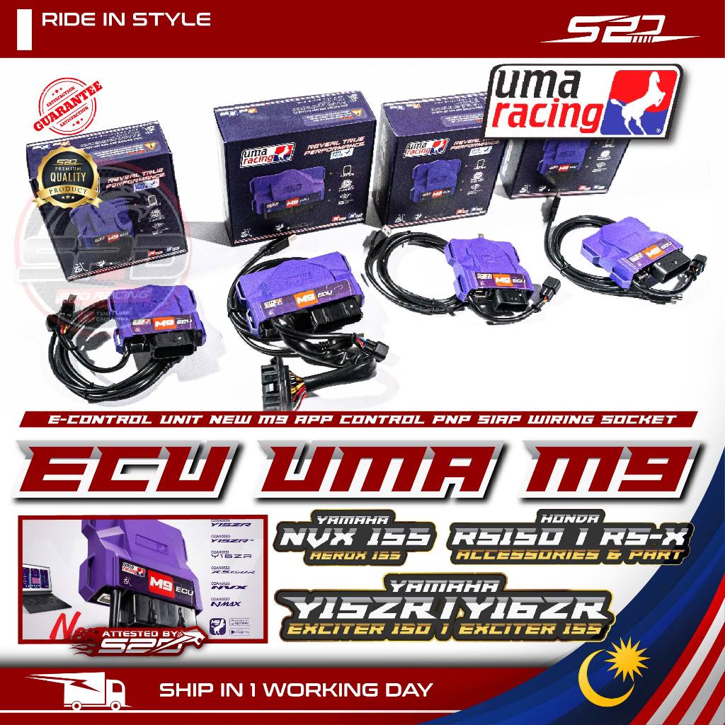 ECU M9 UMA RS150 RS-X 150 WINNER X Y15 Y16 NVX 155 AEROX NEW ( BUILT IN WIFI ) USB Cable PNP APP ...