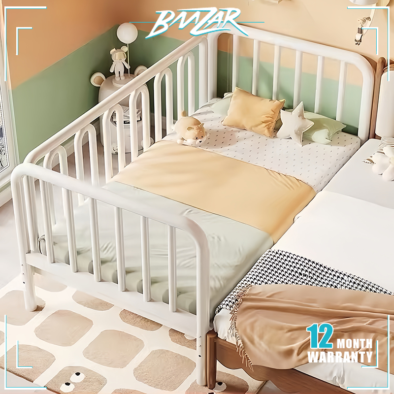 𝐁𝐌𝐙𝐀𝐑 𝙄𝙣 𝙎𝙩𝙤𝙘𝙠 Metal Baby Bed Katil Baby Formaldehyde-Free Expandable 3 ...