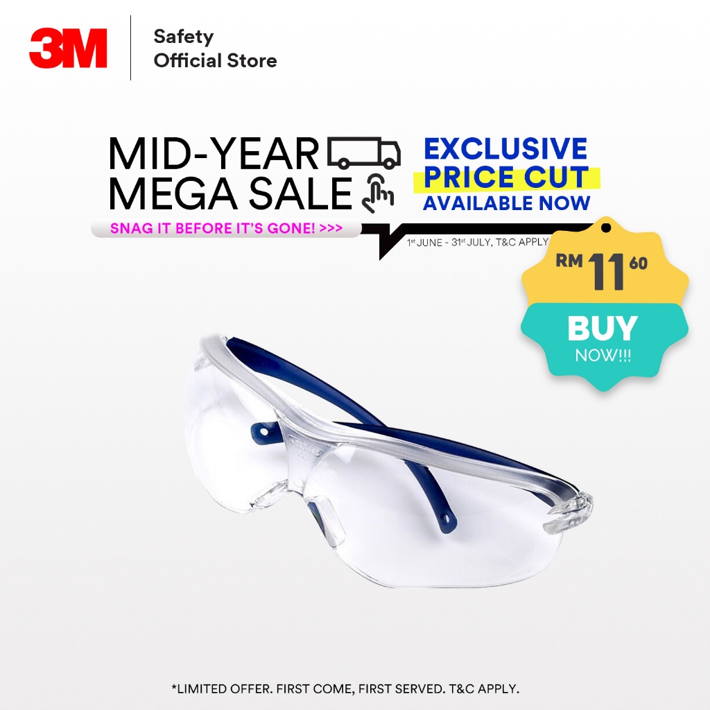 3M™ 10434 Virtua Sport Safety Eyewear Asian Fit Anti Fog Clear Lens ...