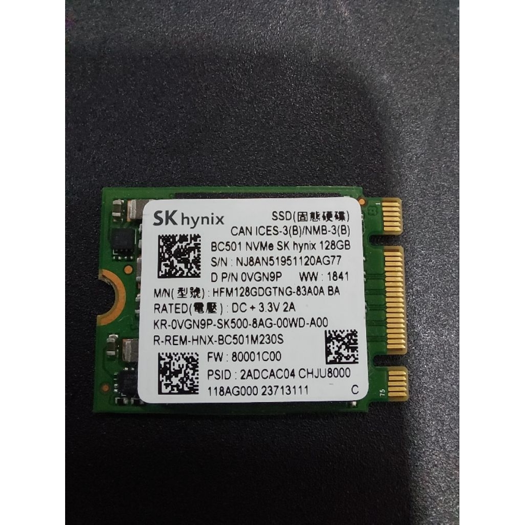 SK Hynix M.2-2230 NVMe 128GB (Model: BC501) | Shopee Malaysia
