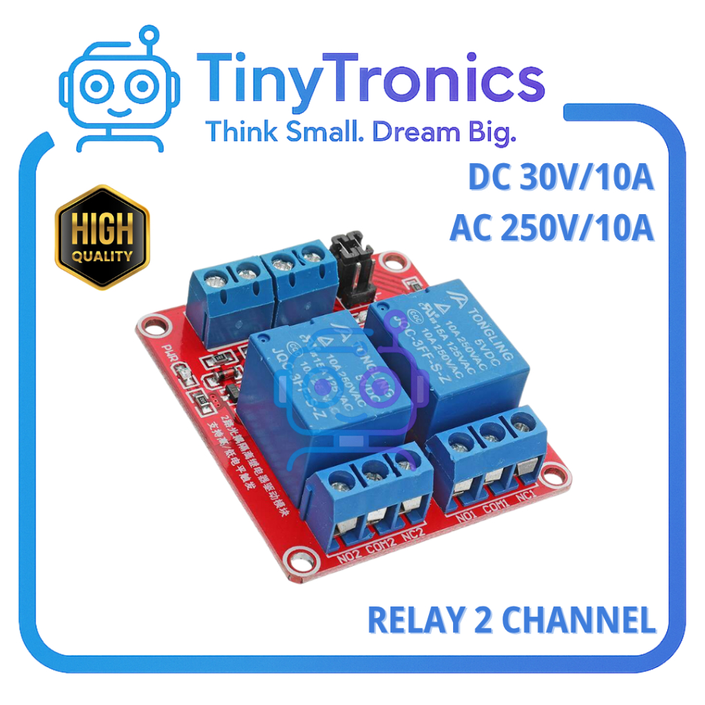 MODULE RELAY 2 CHANNEL 5V ACTIVE HIGH ACTIVE LOW WITH OPTOCOUPLER ...