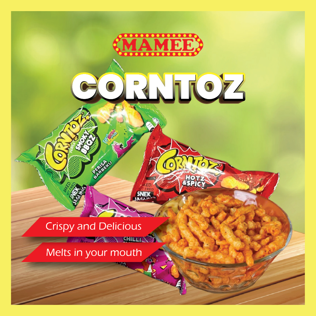 Corntoz - Chili Cheese / Hotz& Spicy / Smoky BBQZ 15g X 30pcs /15g x ...