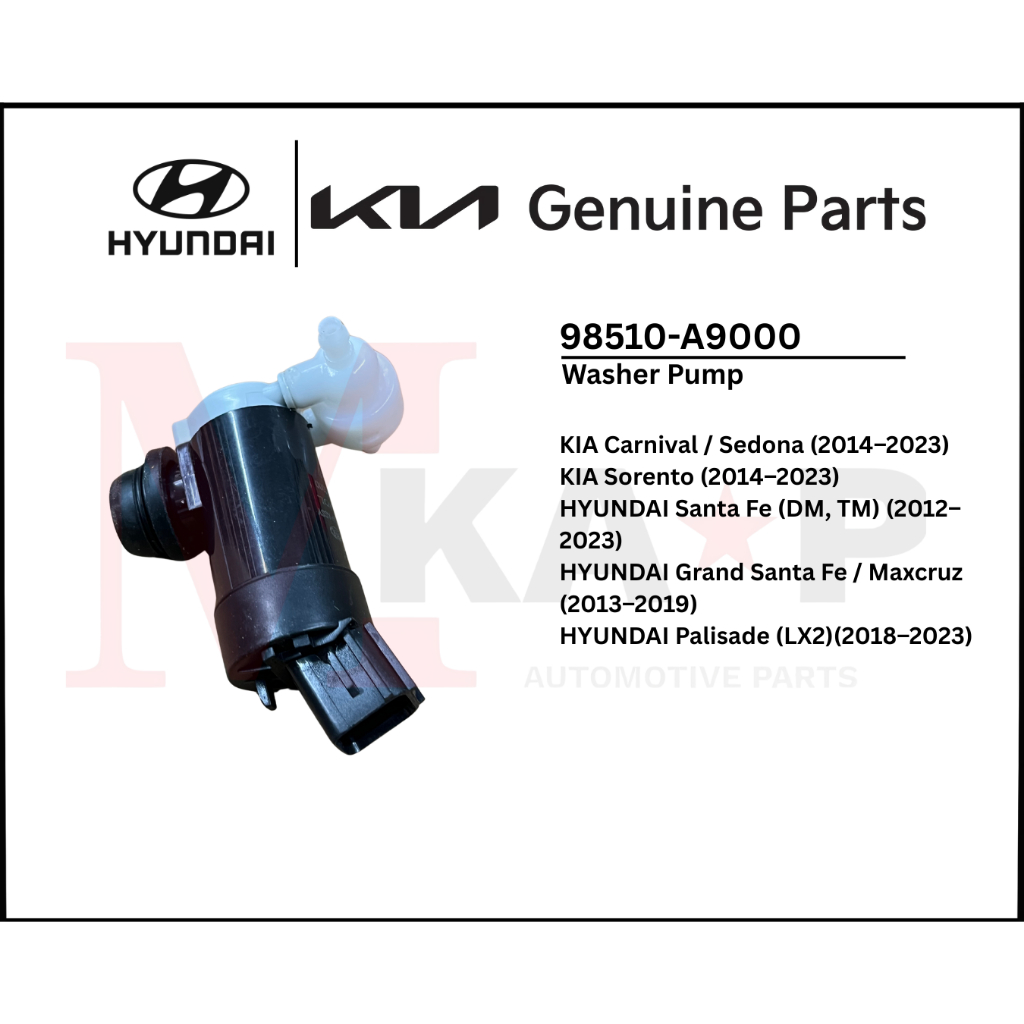 Washer Fluid Pump for KIA Carnival, Sorento / HYUNDAI Santa Fe ...