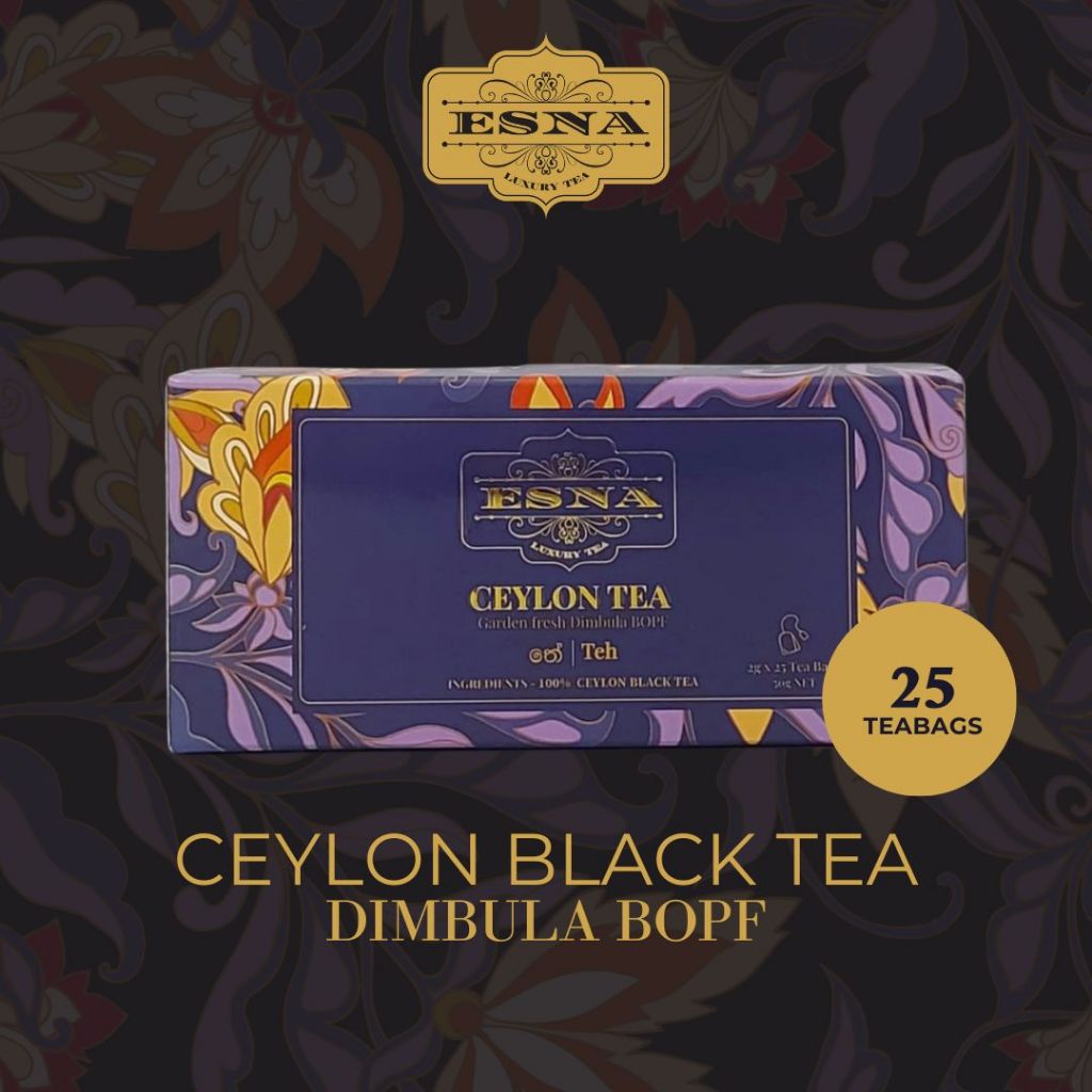 ESNA Ceylon Black Tea – High-Grown, Dimbula | | 2g x 25 Teabags (Exp ...