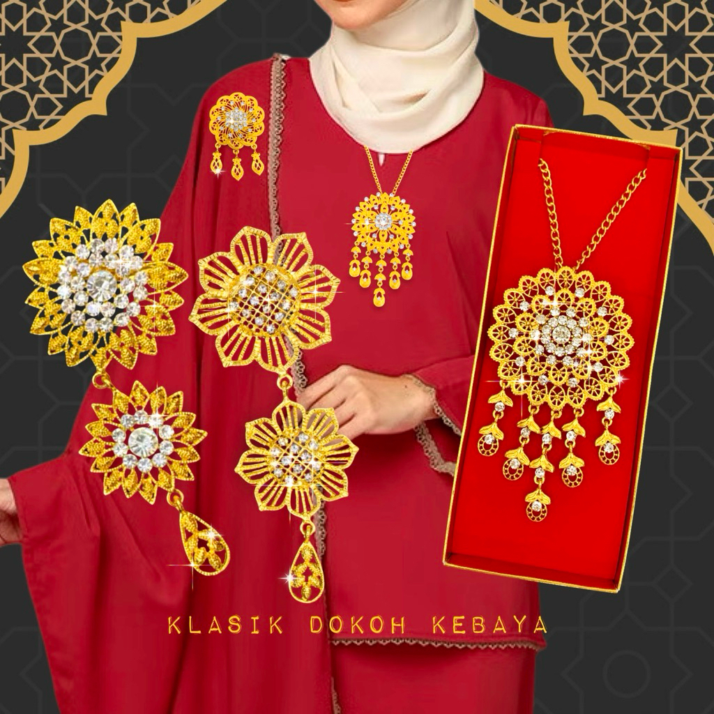 Elegant Brooch Bridal Kebaya Brooch Hijab Klasik Kerongsang Kebaya ...