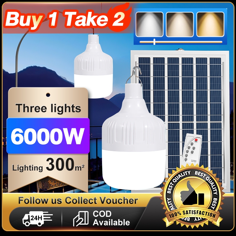 Solar Light Bulb Outdoor Portable Solar Powered Led Bulb Charged Garden ...