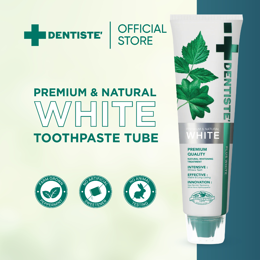 +𝗗𝗘𝗡𝗧𝗜𝗦𝗧𝗘' Premium & Natural White Toothpaste - Tube 50g / 100g ...