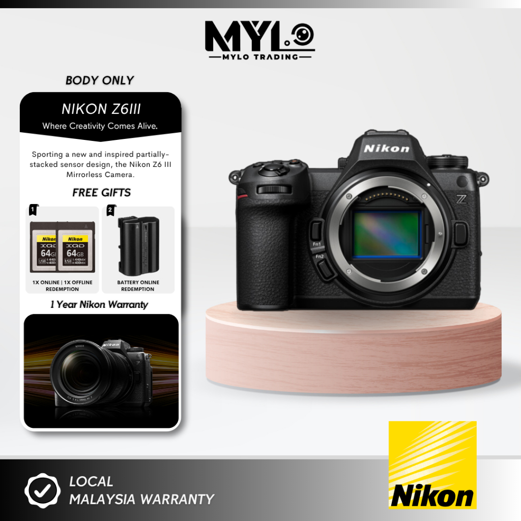 Nikon Z6 III | Z6III Mirrorless Camera ( With Free Nikon XQD 64GB Card ...