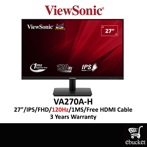 VIEWSONIC VA270A-H VA270AH / VA270-H-2 VA270H2 LCD Computer Monitor ...
