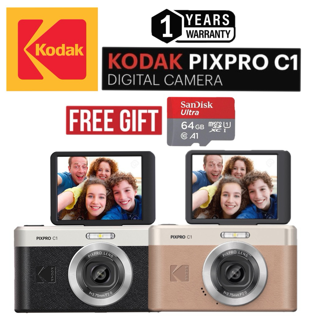 KODAK PIXPRO C1 DIGITAL CAMERA 13MP CMOS SENSOR FULL HD VIDEO AUTOFOCUS ...