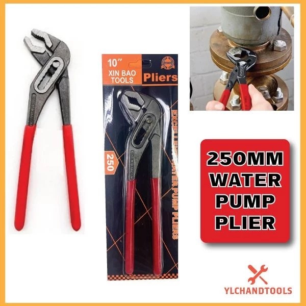 250MM 10" Penyepit Pam Air Water Pump Plier Heavy Duty Plumbing Plier ...