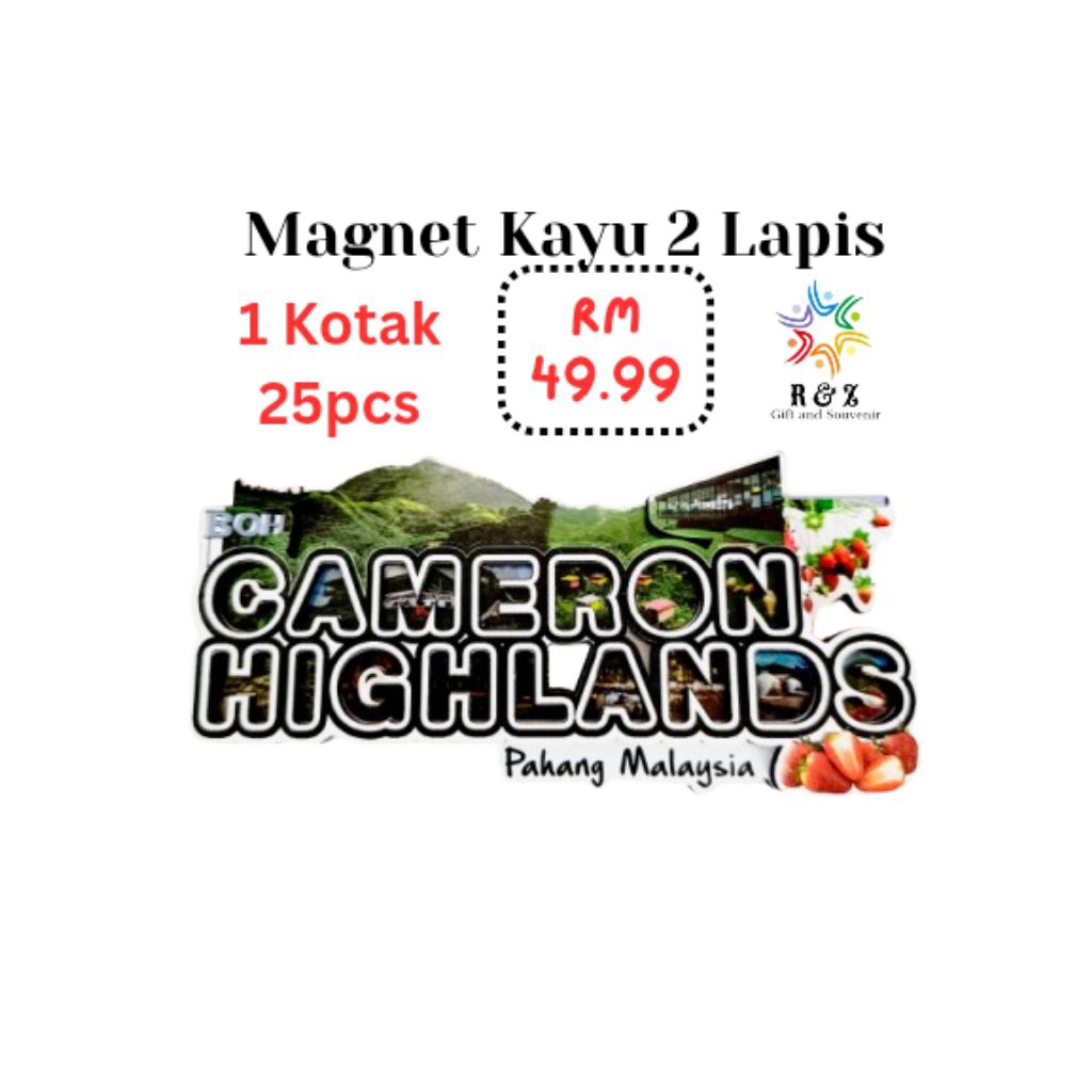 Cameron Highlands Magnet Kayu/Keychain Kayu 25pcs | Shopee Malaysia