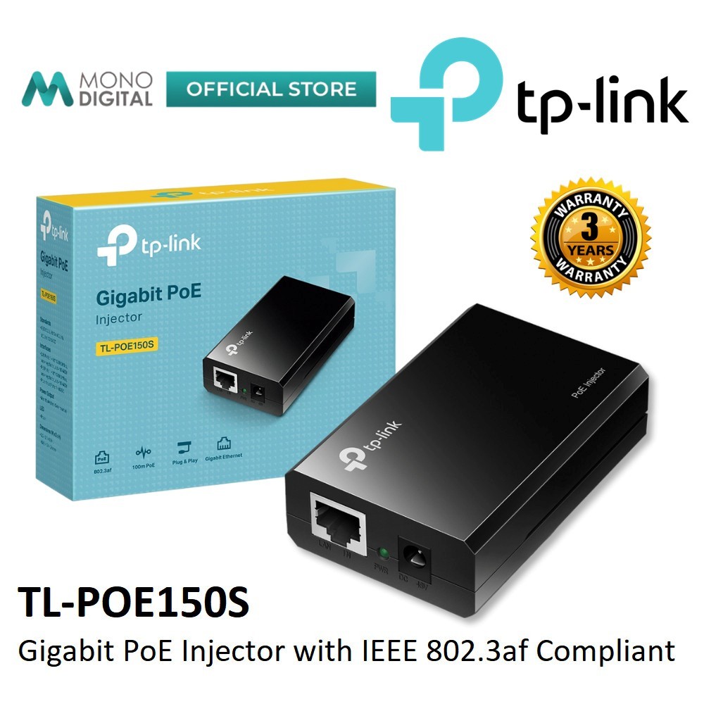 TP-LINK TL-POE150S / TL-POE160S / TL-POE170S POE INJECTOR NETWORK / TL ...