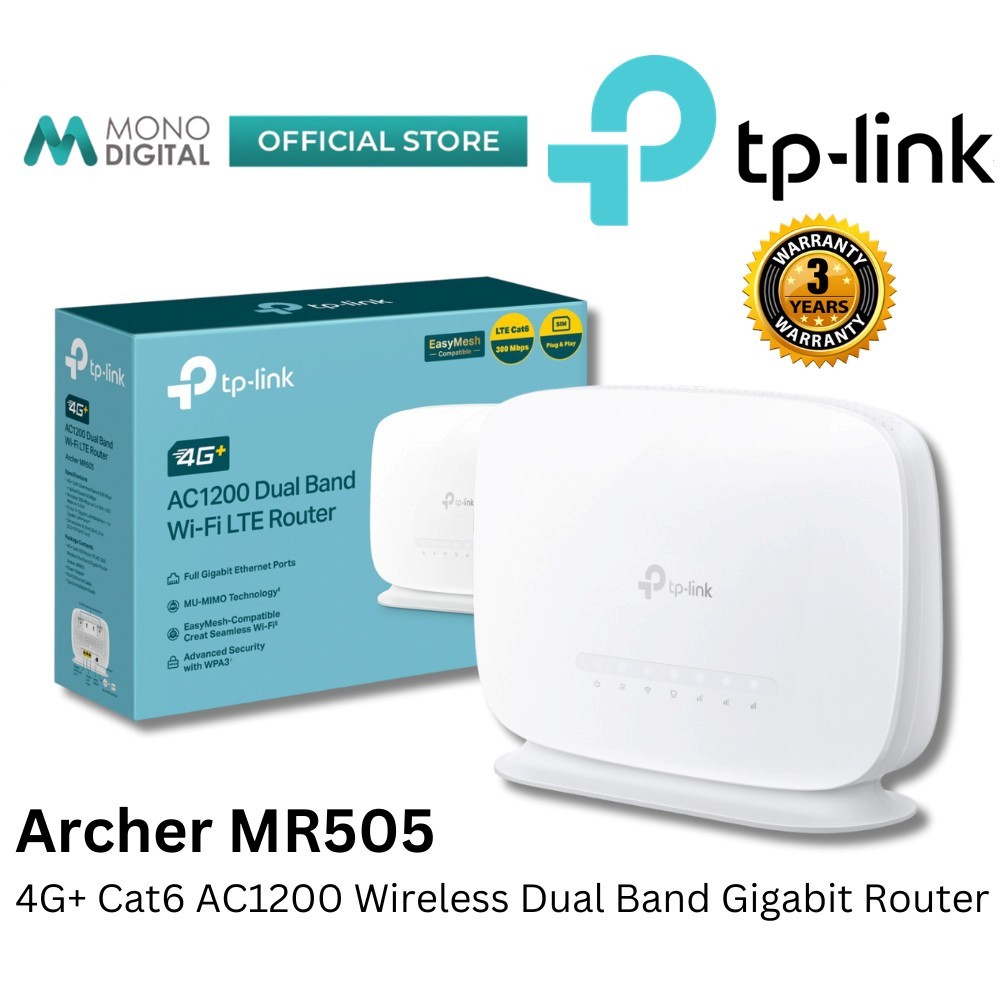 TP-LINK ARCHER MR505 4G+ CAT 6 AC1200 WIRELESS DUAL BAND GIGABIT ROUTER ...