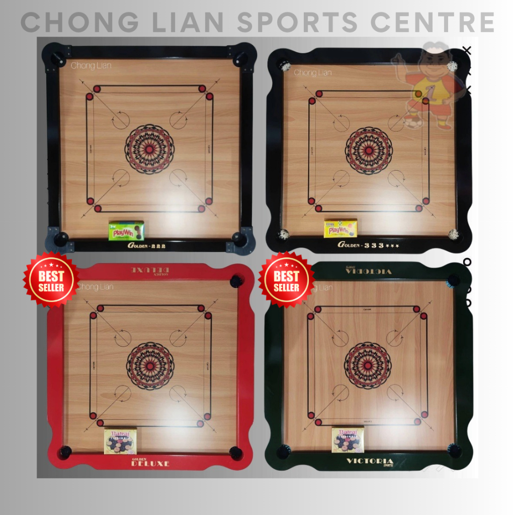Carrom Board with Seeds, Striker (222 / 333 / 444 / 888) Set Papan ...