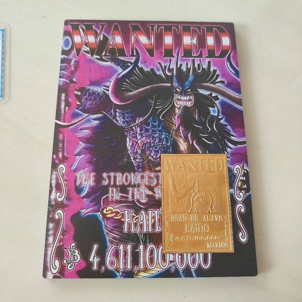 Acrylic One Piece Wanted Collection | One Piece Kaido with Gold Cert ...