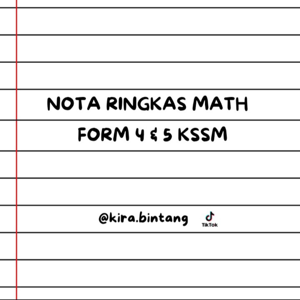 Nota Matematik KSSM Ringkas PDF | Math Notes | Shopee Malaysia