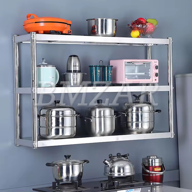 Gas Rack mounted Kitchen Shelf STAINLESS STEEL Rustproof Rak Dapur ...