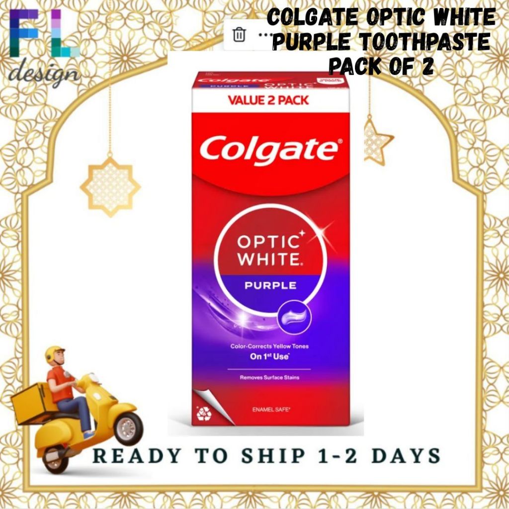 Colgate Optic White Purple Toothpaste Pack Of 2 | Shopee Malaysia