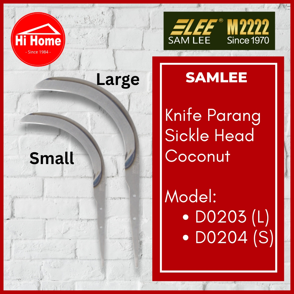 SAMLEE Heavy Duty Spring Steel Parang Knife Coconut Sickle Blade Head ...