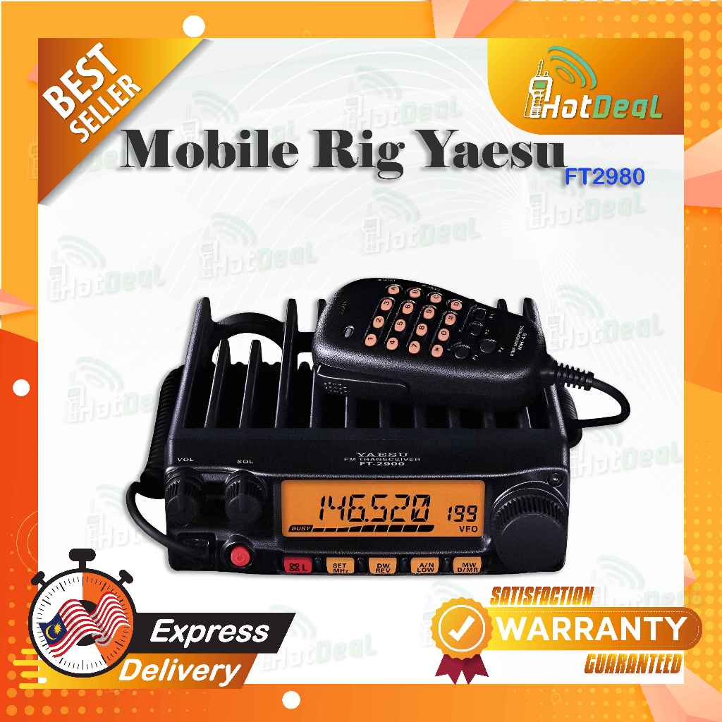 Mobile rig Yaesu ft2980 vhf high power (1year warranty) ORI | Shopee ...