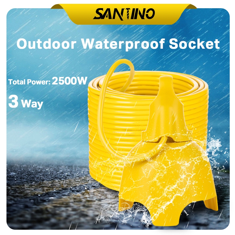 7Hole Waterproof Outdoor Socket Cover Plug Trailing Extension ...