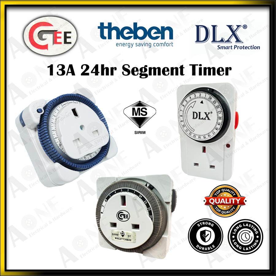SIRIM THEBEN / GEE / DLX 24Hour Segment Plug In Timer Plug Switch ...