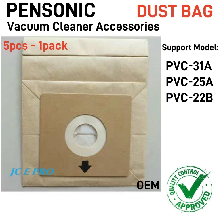 (OEM) Pensonic Vacuum Cleaner Dust Bag (5pcs) PVC-31A PVC-25A PVC-22B ...