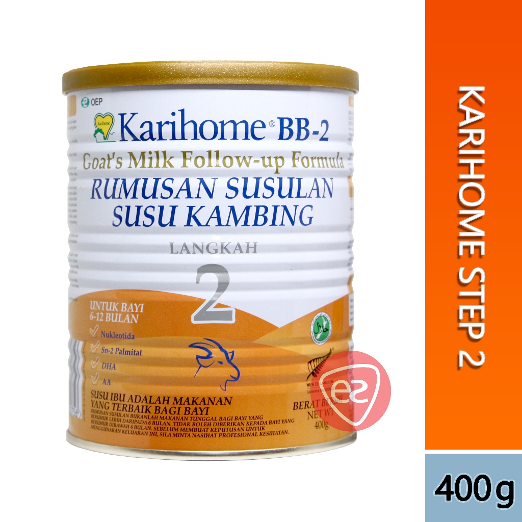 Karihome BB-2 Goat's Milk Follow-Up Formula Step 2 (Rumusan Susulan Susu Kambing Langkah 2) 400g ...