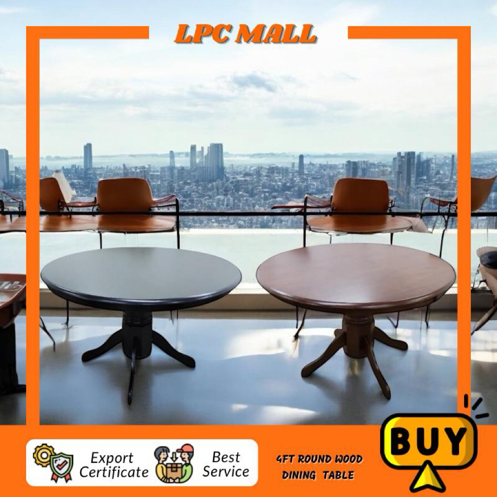 LPC Mall 2.5ft /3x5ft / 4ft /4.5ft Round Dining Table Murah Cantik ...